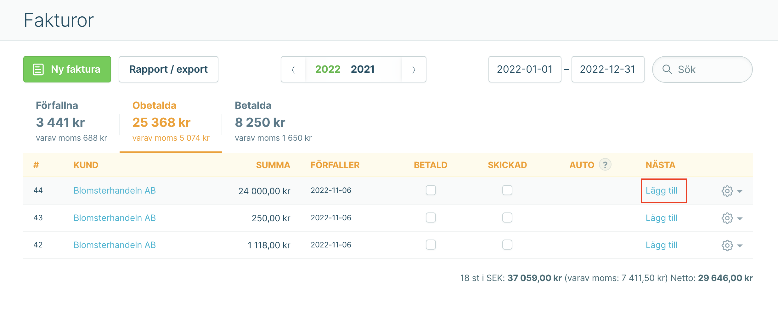 Återkommande fakturering – Fakturan.nu - Hjälpcenter